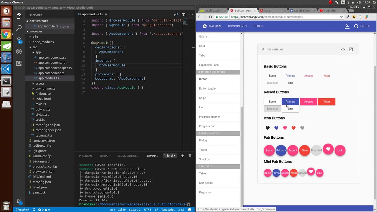 06 Install Angular Material Youtube