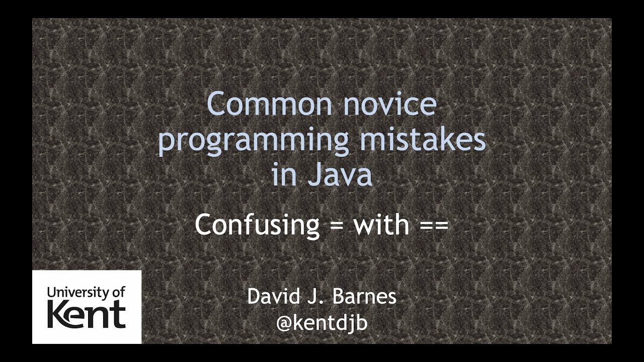 Common Novice Programming Mistakes In Java Confusing With Youtube