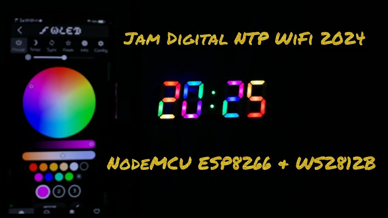 Jam Digital Wled Esp8266 Led Ws2812b Ntp Clock Wifi Youtube