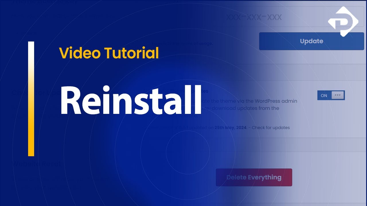 Theme Reinstall Youtube