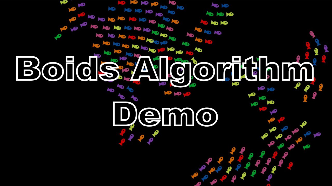 Boids Algorithm Demo In Processing School Of Fish Youtube