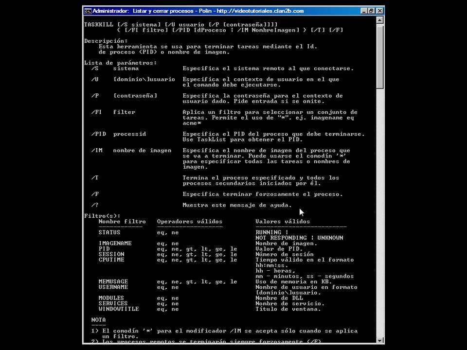 Tasklist Taskkill Youtube