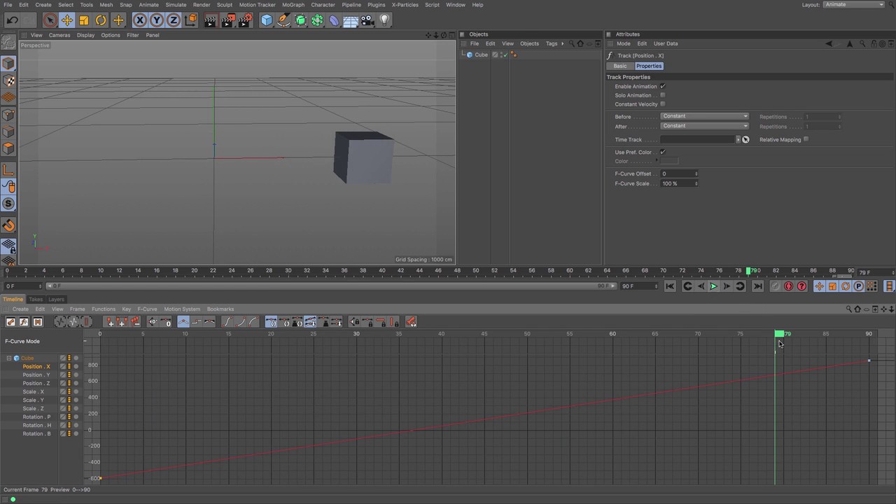 Cinema 4d Tutorial How To Adjust Keyframe Interpolation Youtube