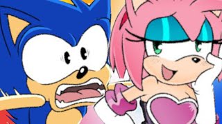 Amy Rouge Flirts With Sonic Sonamy Comic Dub Short Tails And Sonic Pals
