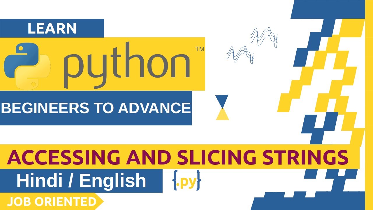 Accessing And Slicing String Characters Python Tutorial For Beginners