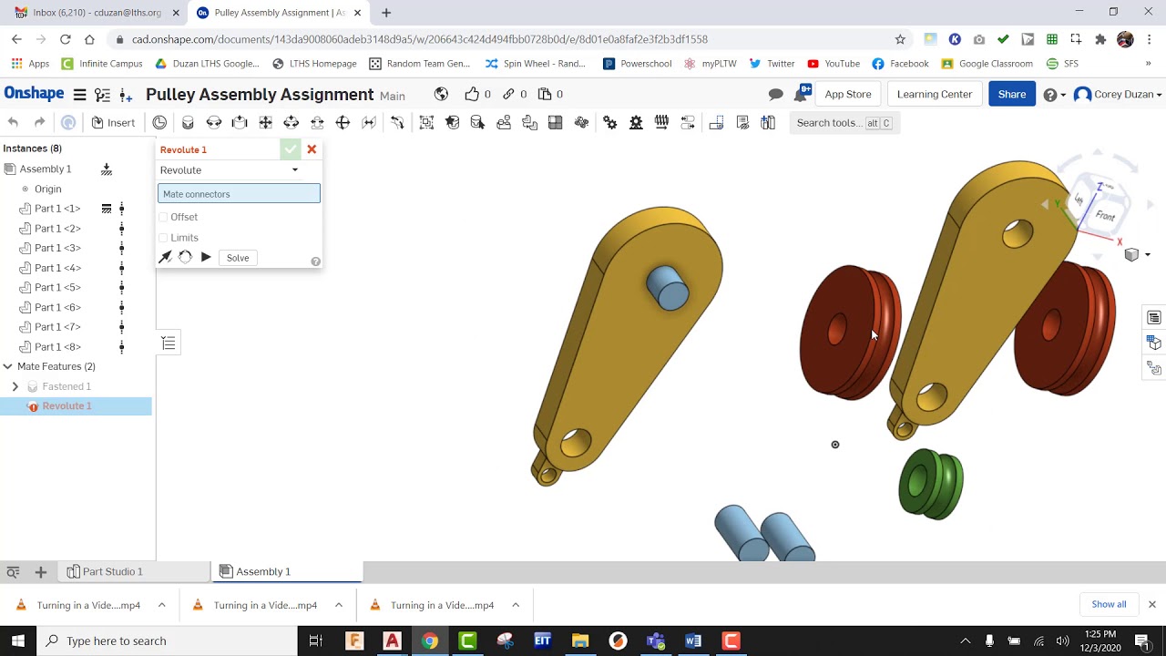 Onshape Wheel Axle Pulley Assembly Video Tutorial Youtube