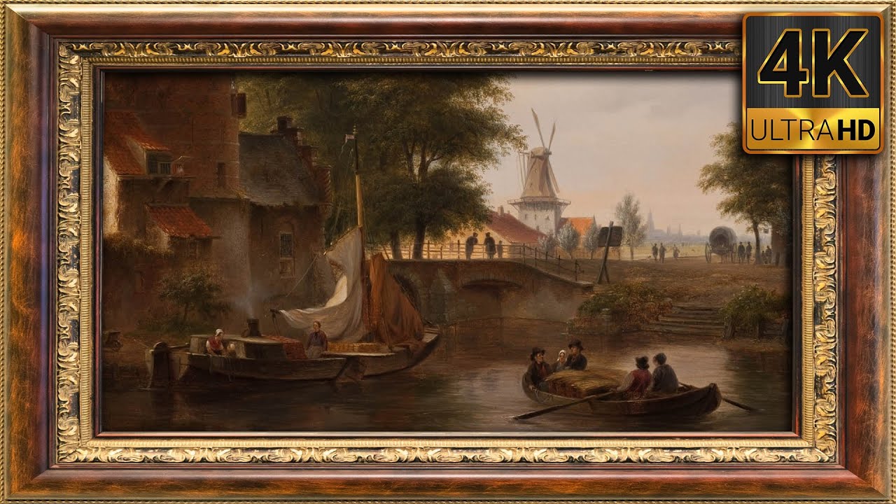 Gold Framed Vintage Art Screensaver Framed Art Screensaver Tv