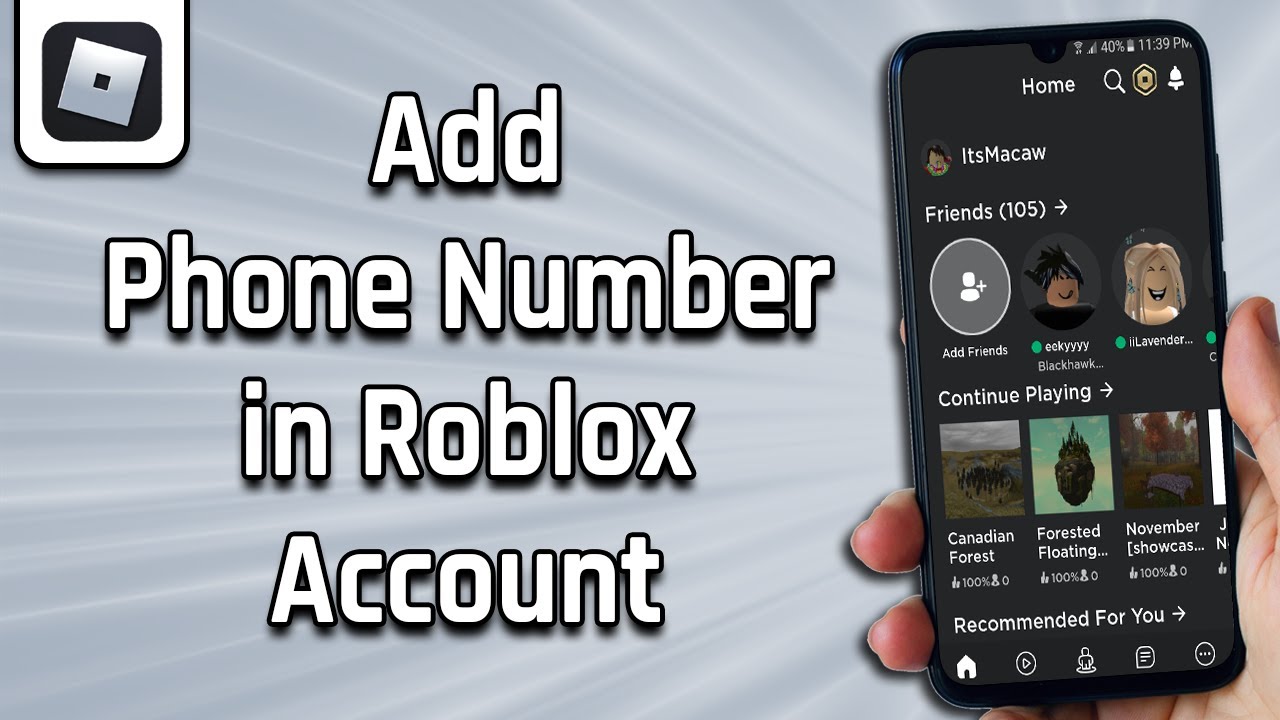 How To Add Phone Number In Roblox Account Easy Youtube