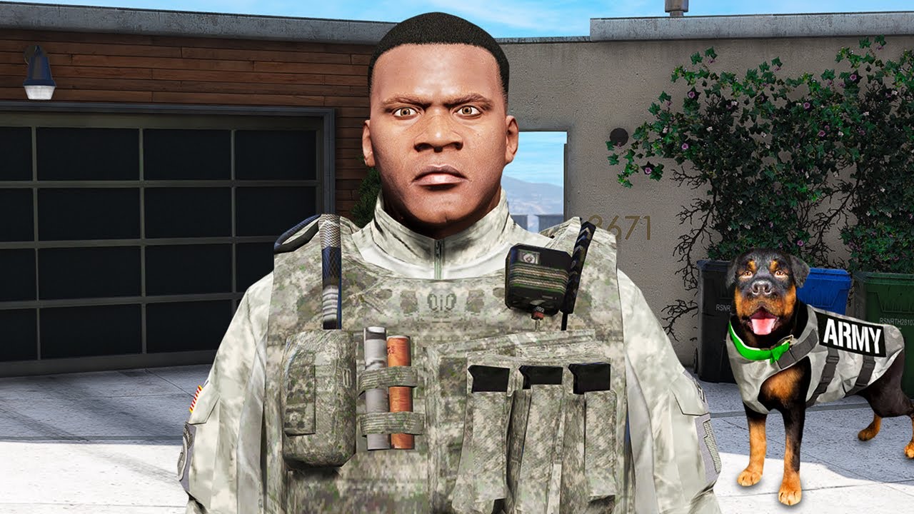 Franklin Chop Joining Army In Gta 5 Youtube