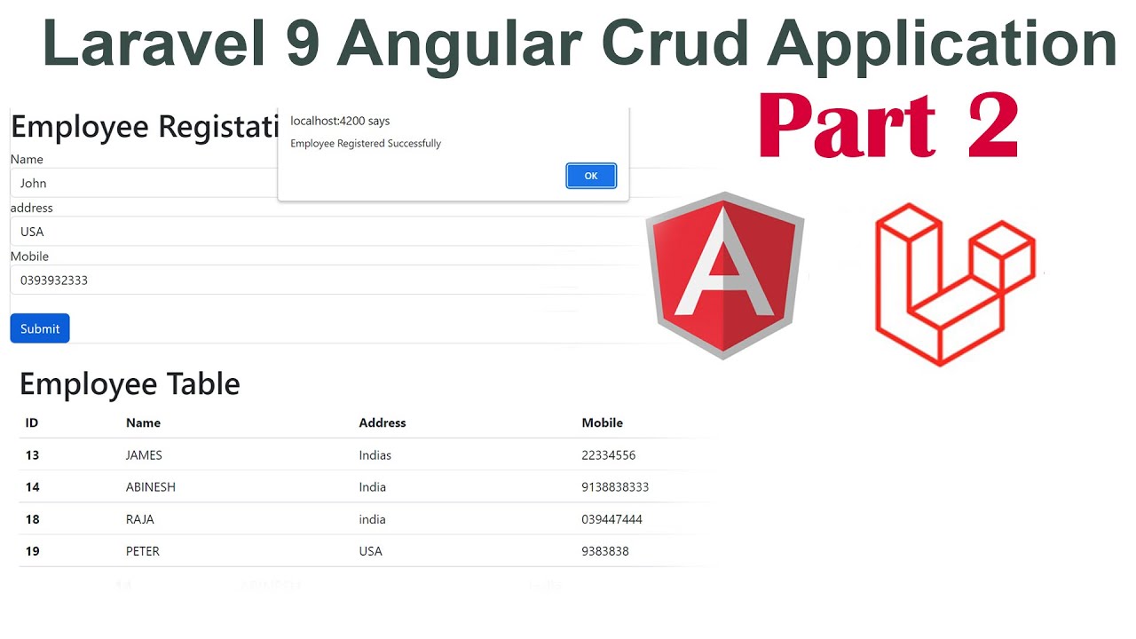 Laravel 9 Angular Crud Application Part 2 Youtube