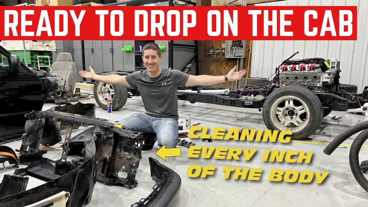 Ls Swapping An S10 Day 7 We Re Finally Ready To Install The Cab Youtube