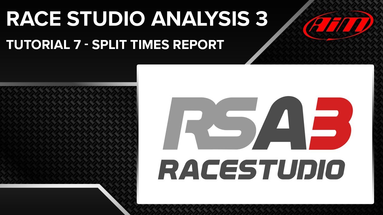 Race Studio Analysis 3 Tutorial 7 Split Times Report Youtube