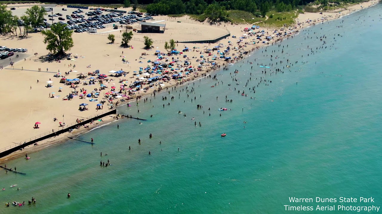 4k Aerial Tour Of Warren Dunes State Park Must See Pure Michigan Drone