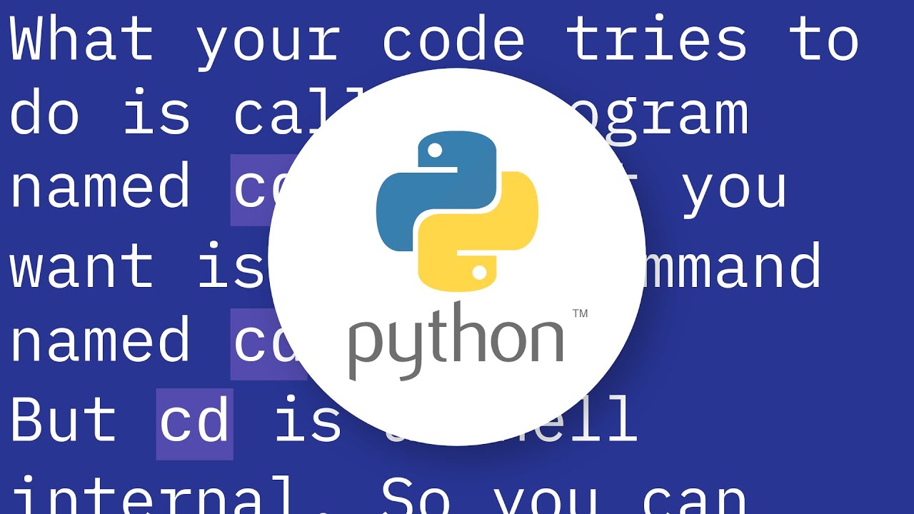 Subprocess Changing Directory Youtube