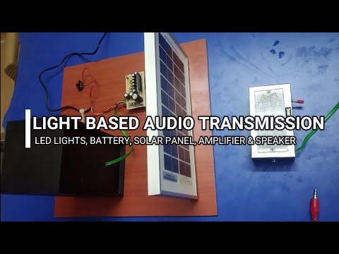 Light Based Audio Transmission Using Led Lights And Solar Panel Li Fi