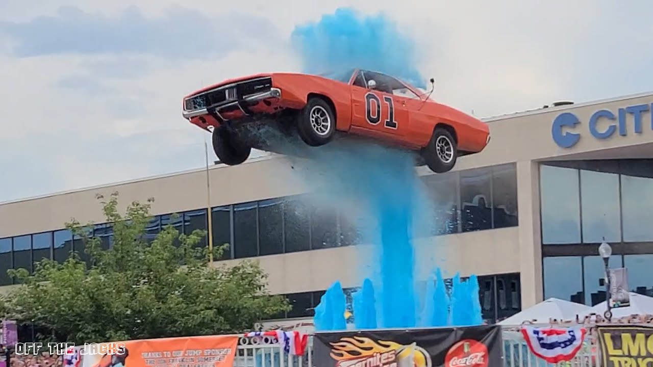 The General Lee Jumps The Fountain In Somerset Kentucky Youtube