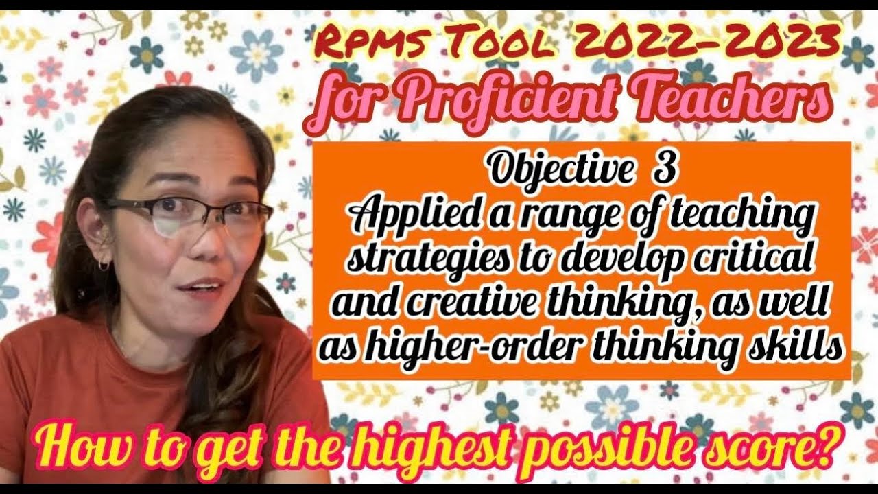 Objective 3 Rpms Tool For Proficient Teachers How Do We Get The