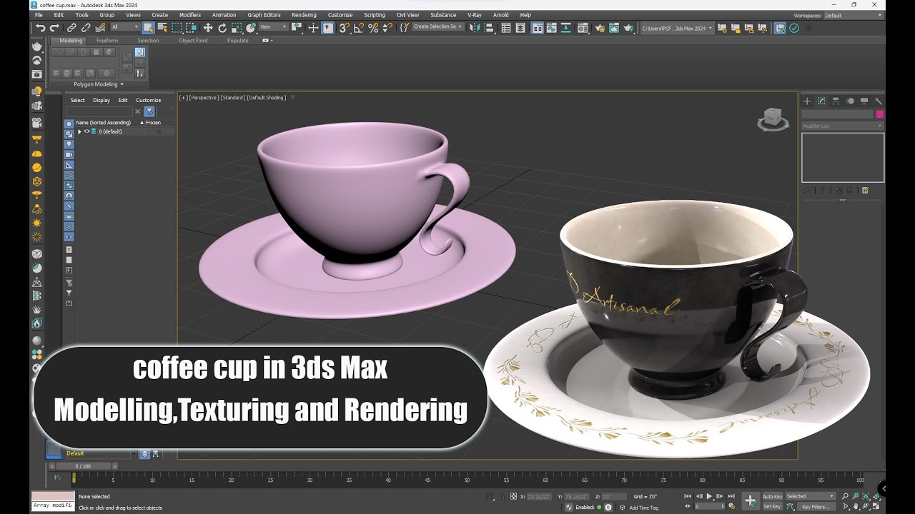 Design Coffee Cup In 3ds Max Complete Process Designing Unwrapping