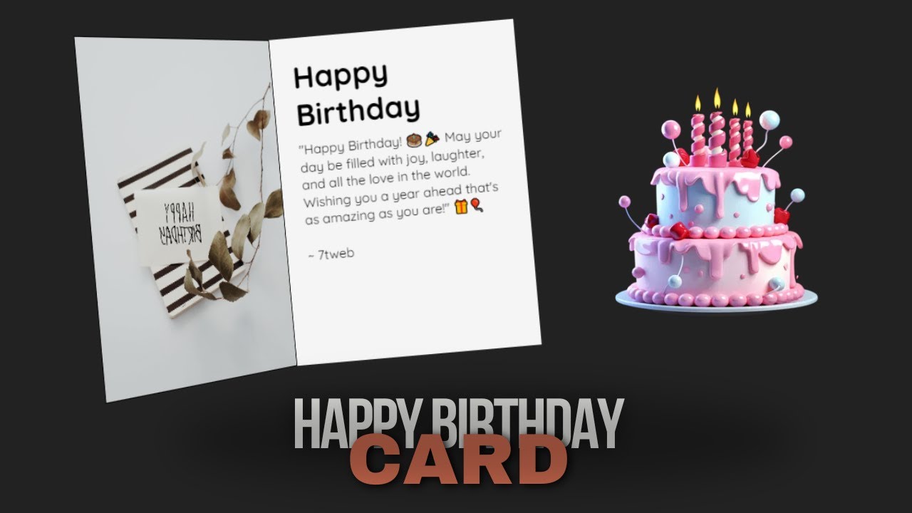 Create Happy Birthday Wishes Card Using Html And Css Heartfelt Wishes