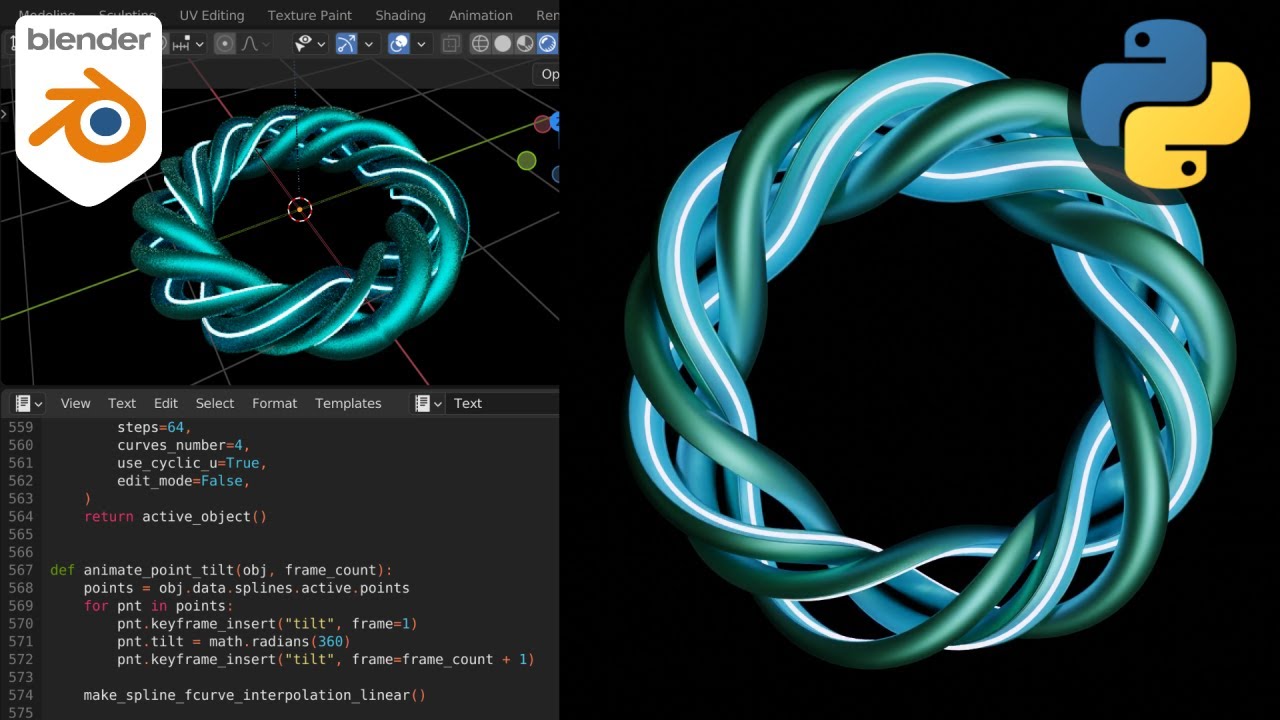 Tilt Animation Loop Created With Python In Blender Youtube