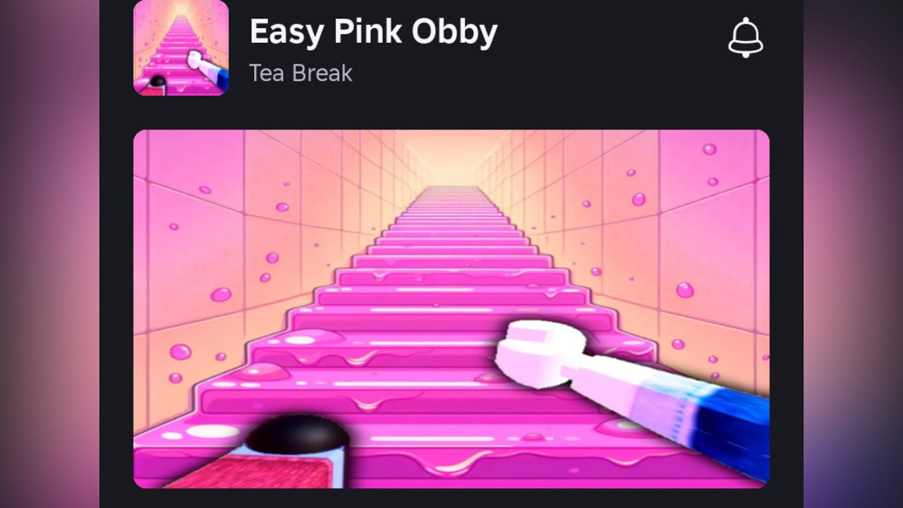 Playing Easy Pink Obby On Roblox Youtube