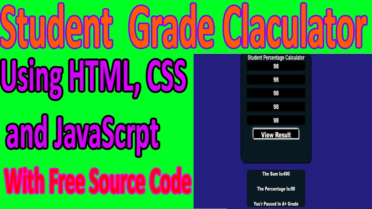 Grade Calculator Javascript At Wallace Yang Blog