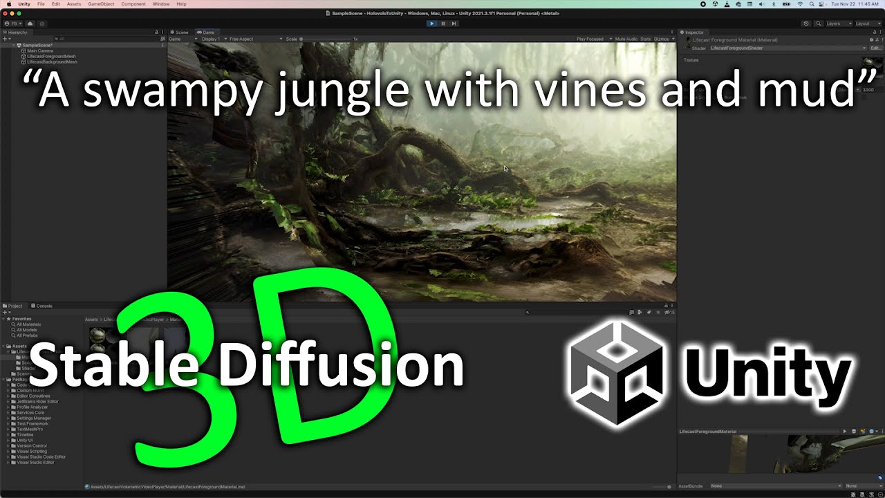 Stable Diffusion To 3d Unity Scene In 2 Minutes Youtube