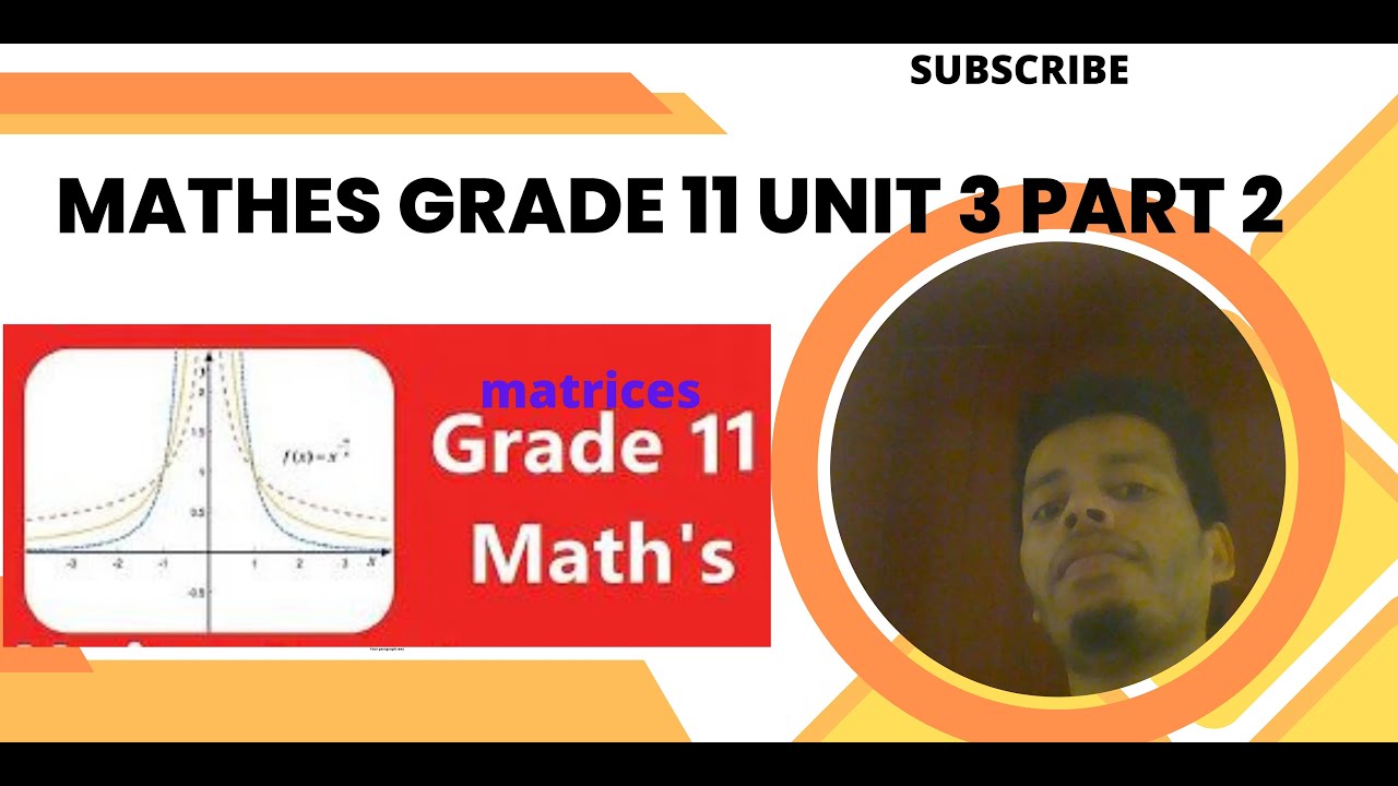Maths Grade 11 Unit 3 Part 3