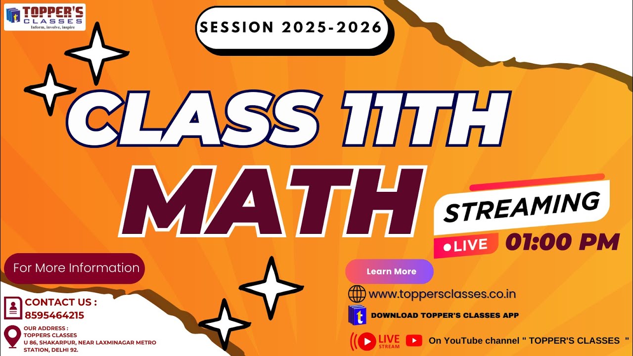 Class 11th Mathematics Youtube