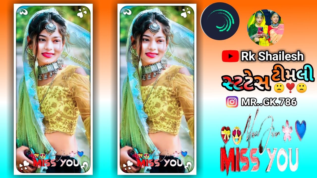 Miss You ёяшнalight Motion Video Editing Whatsapp Status Editing Timli