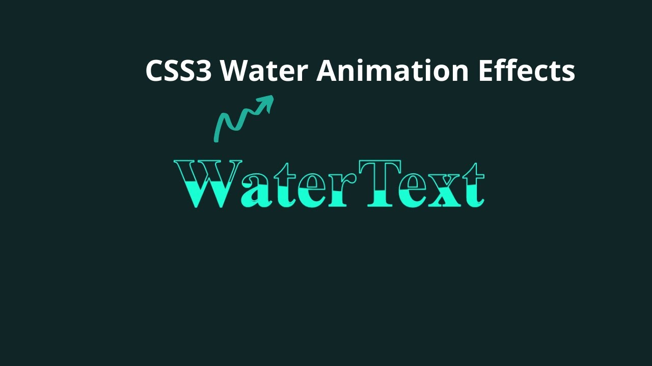 Css3 Water Wave Text Animation Effects Using Clip Path Html Css