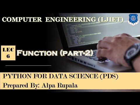 Lec 6 Function Part 2 Python For Data Science Computer Engineering