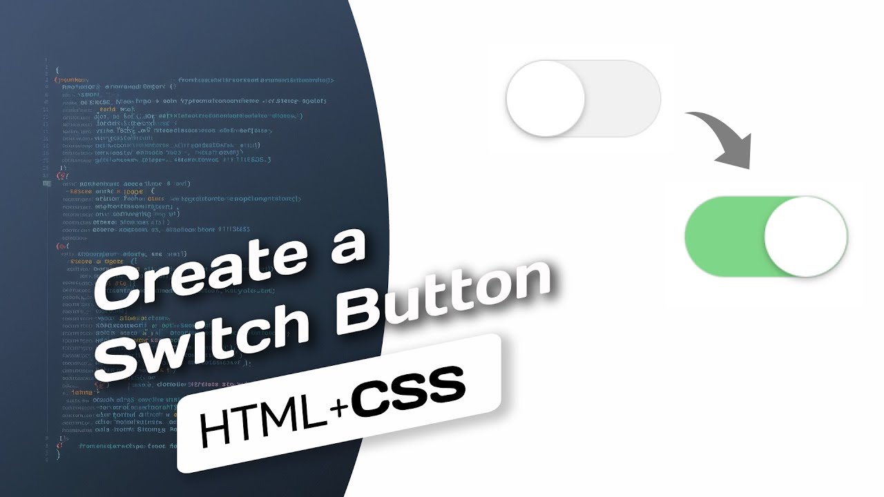 Create A Switch Button Using Html And Css Only Coding Youtube
