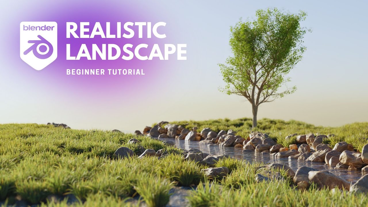 Realistic Landscape In Blender Beginner Tutorial Youtube
