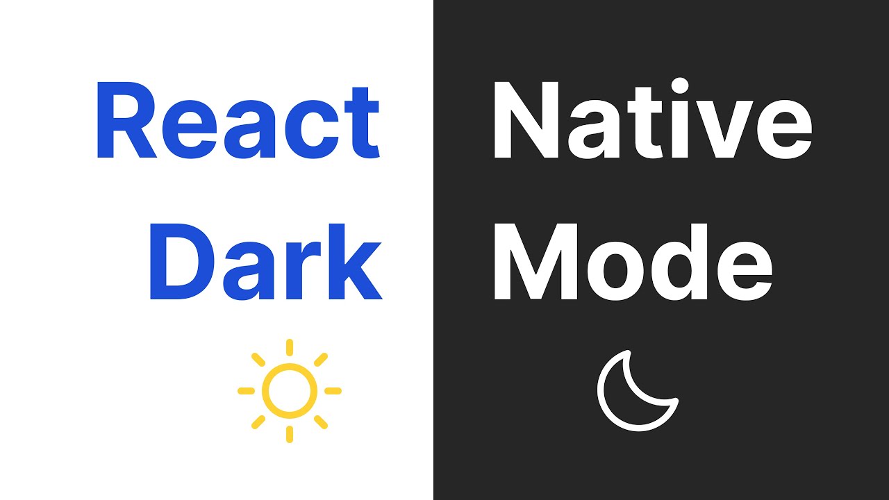 React Native Dark Mode Youtube