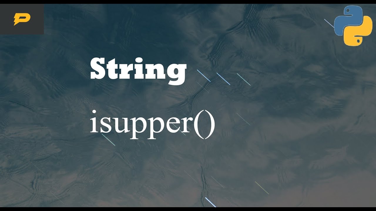 Python String Isupper Youtube