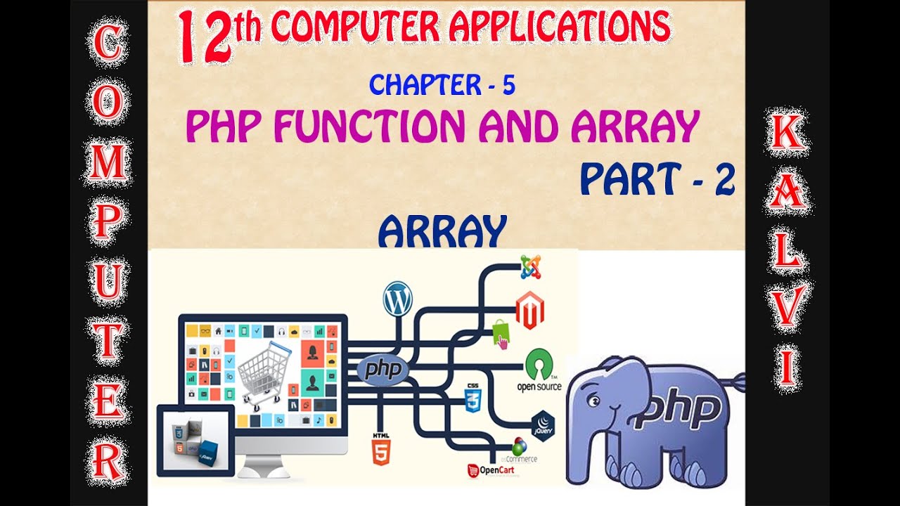 12th Ca Chapter 5 Php Function And Array Part 2 Youtube