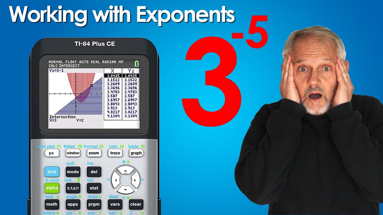 Exponents On The Ti 84 Plus Ce Youtube