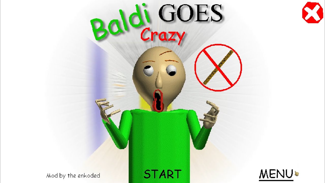 Baldi Goes Crazy Part 1 Baldi S Basics Mod Youtube