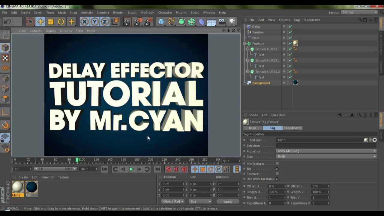 Delay Effector Tutorial Hæ á Ng Dáº N Cinema 4d Tiáº Ng Viá T Hiá U á Ng Hay
