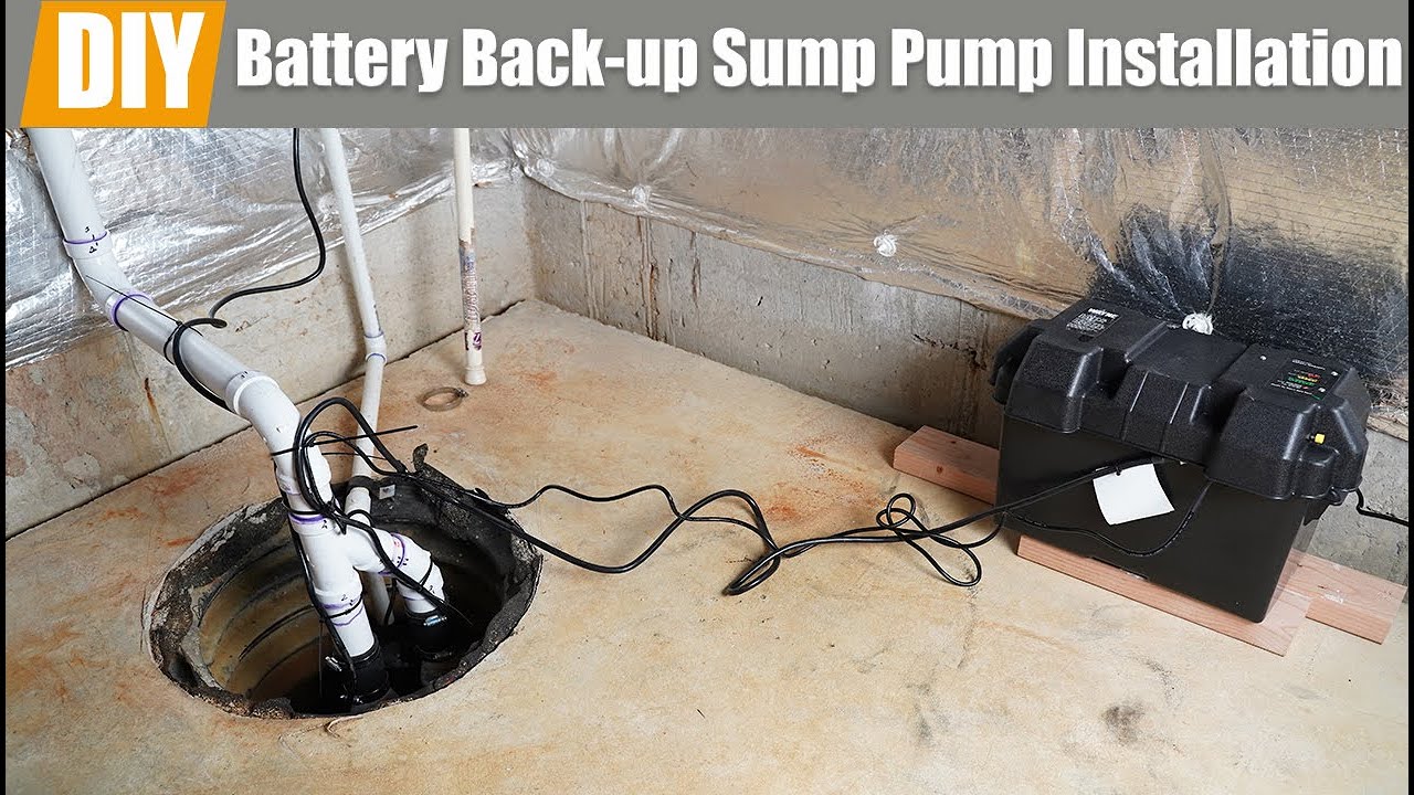 Battery Backup Sump Pump Installation Youtube
