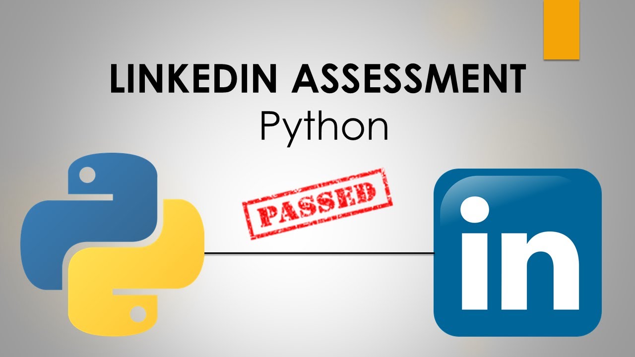 Python Linkedin Assessment Passed Youtube