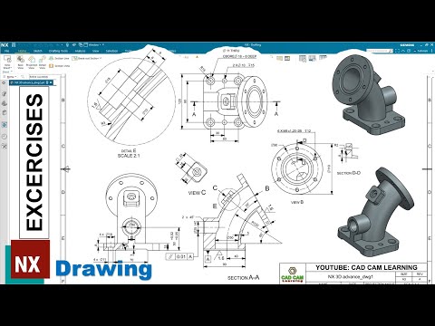 Siemens Nx Drafting 14 2d Drawing Practice Excercises Basic To