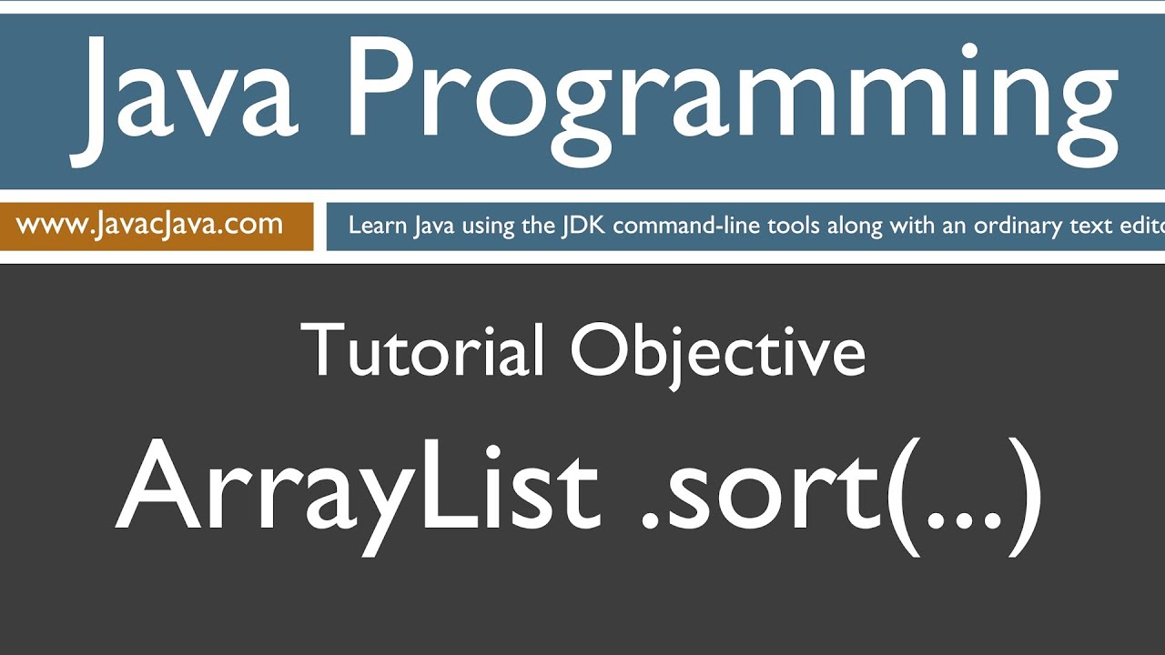 Learn Java Programming Arraylist Sort Method Tutorial Youtube