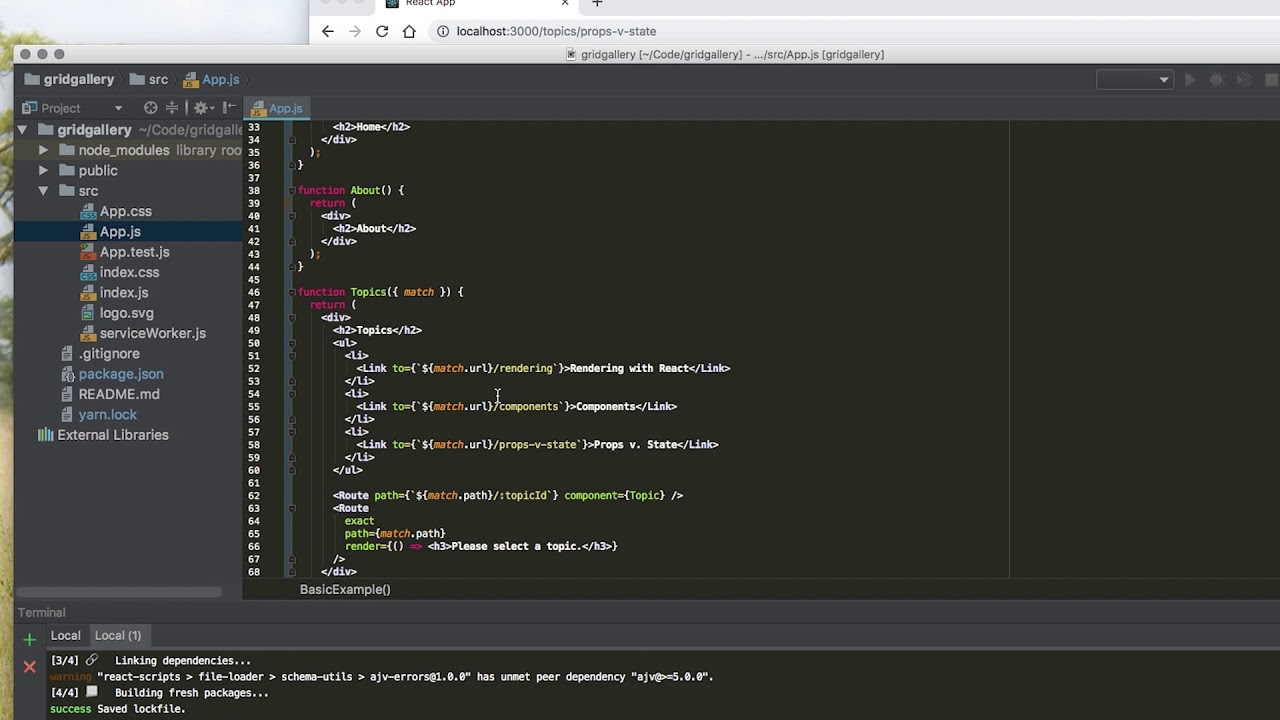 React Router Example From Documentation Youtube