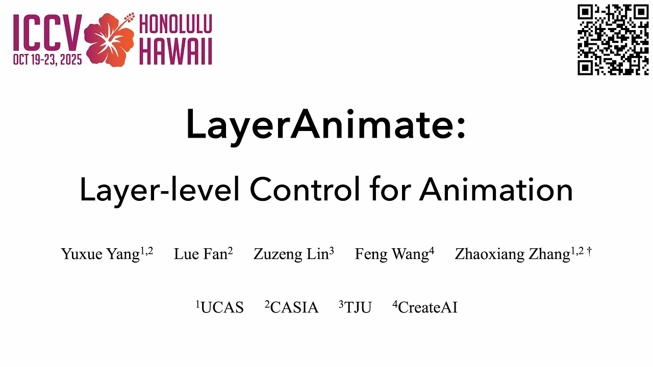 Iccv 2025 Layeranimate Layer Level Control For Animation Youtube