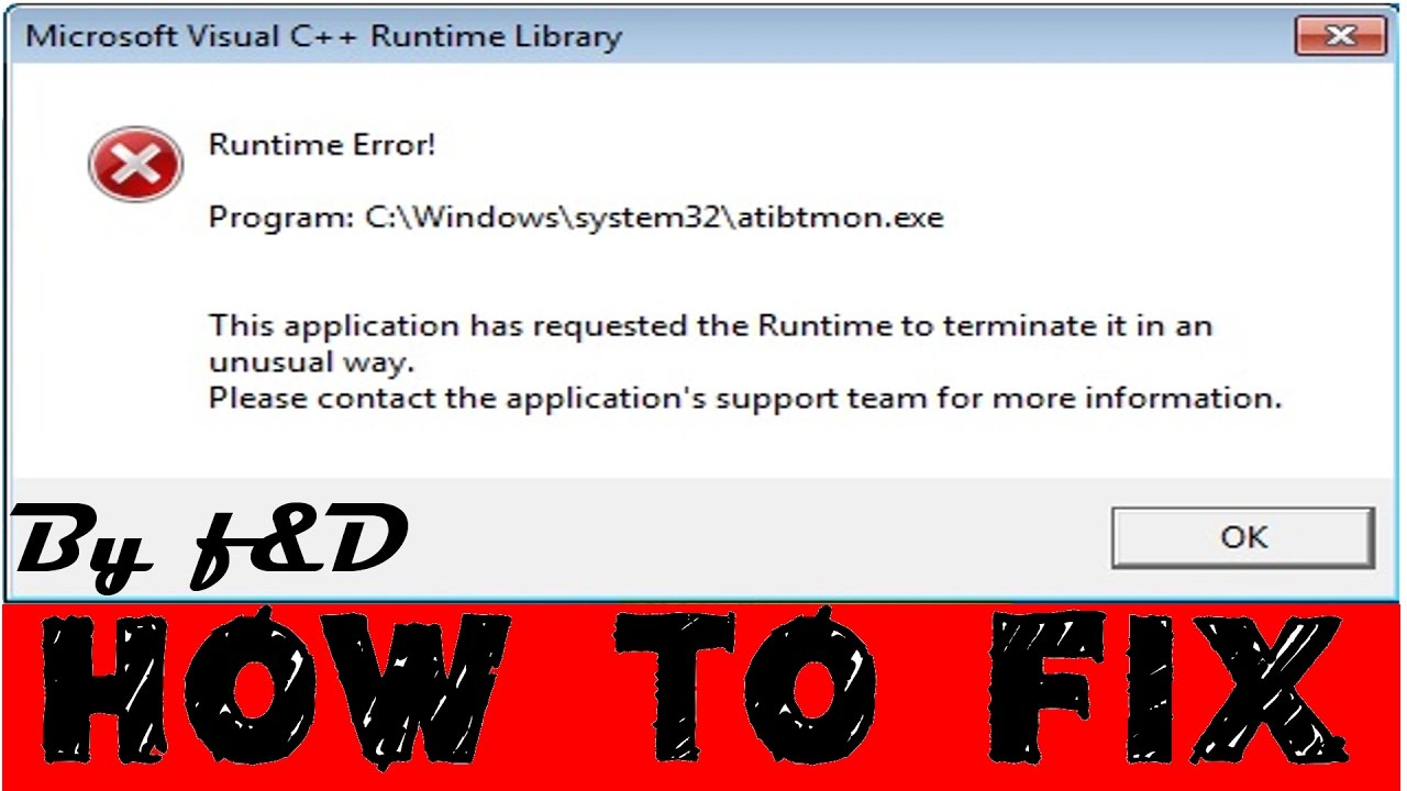Microsoft Visual C Runtime Library Error Windows 10 Killeropm