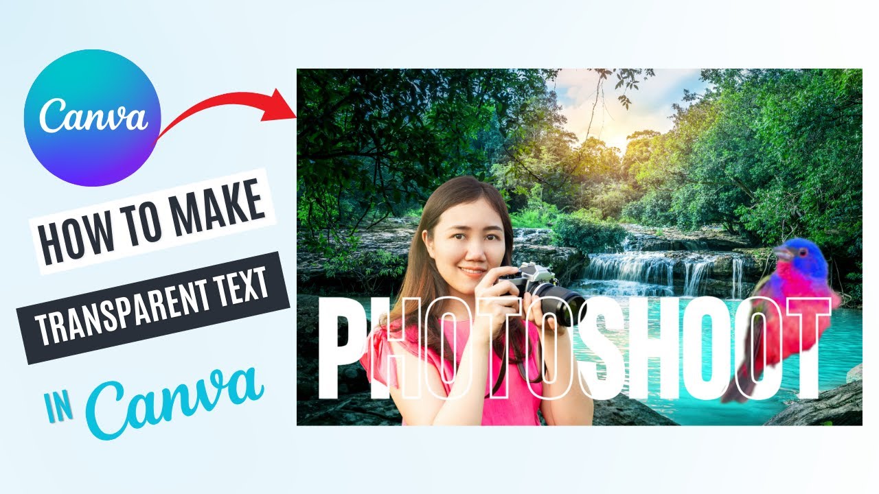 Transparent Text Effect In Canva How To Make Transparent Text Video