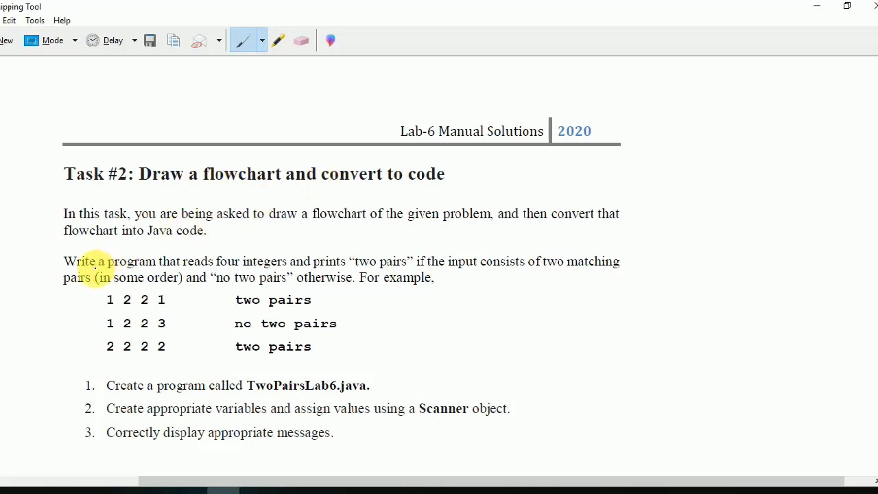 Lab6 V2 Updated Finding Two Pairs Komal Arif Java Programming