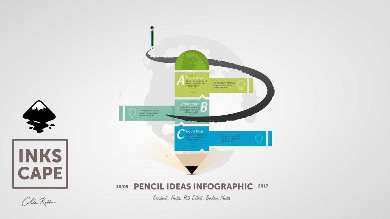 Inkscape Infographic Pencil Idea Youtube